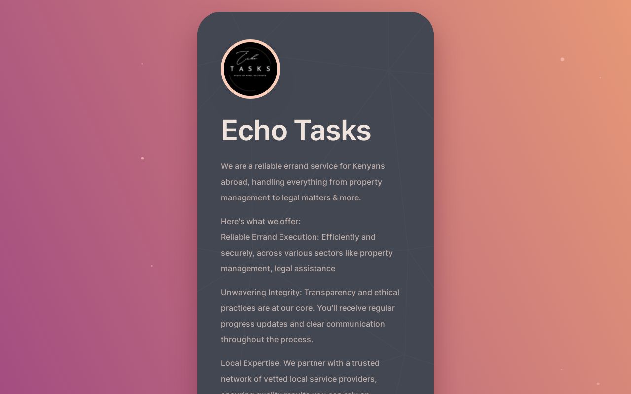 Echo Tasks